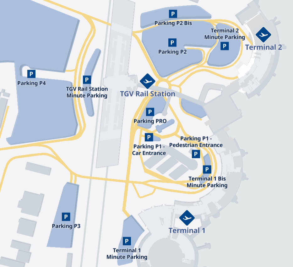 Plan Parking aéroport Lyon | Lyon Aéroport